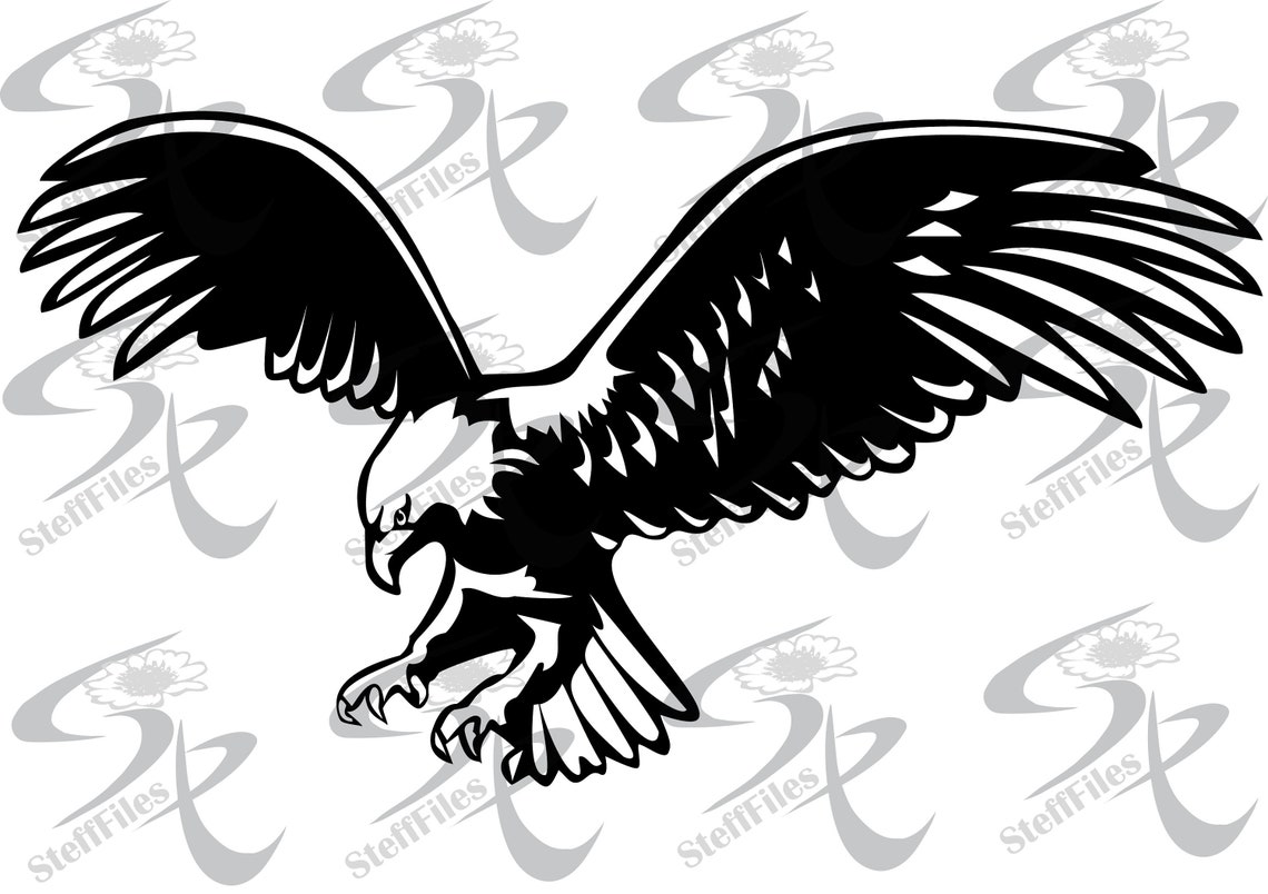 EAGLE BIRD SVG Dxf Silhouette of Flying Eagle Svg Ai Png | Etsy