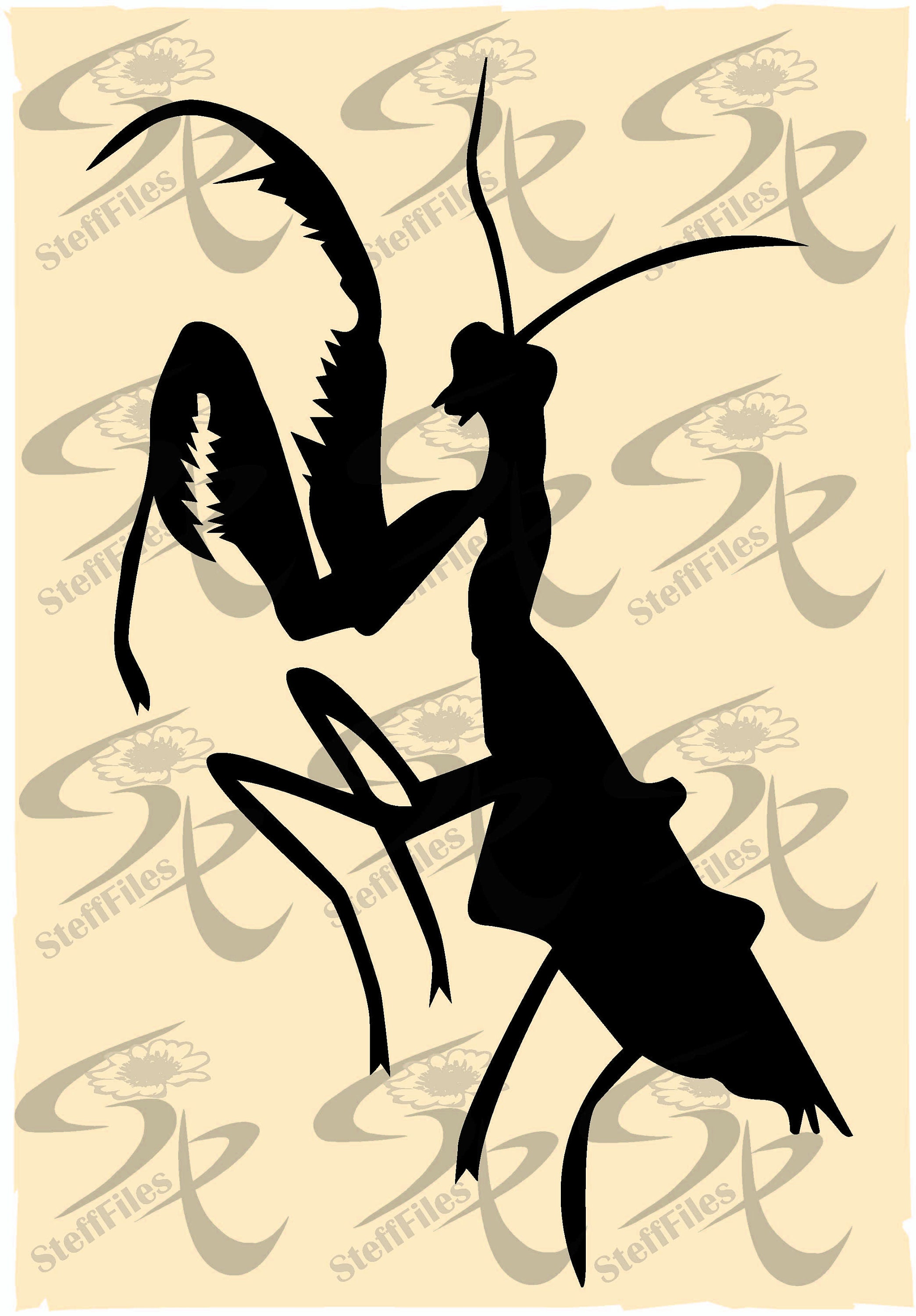 Praying Mantis Silhouette