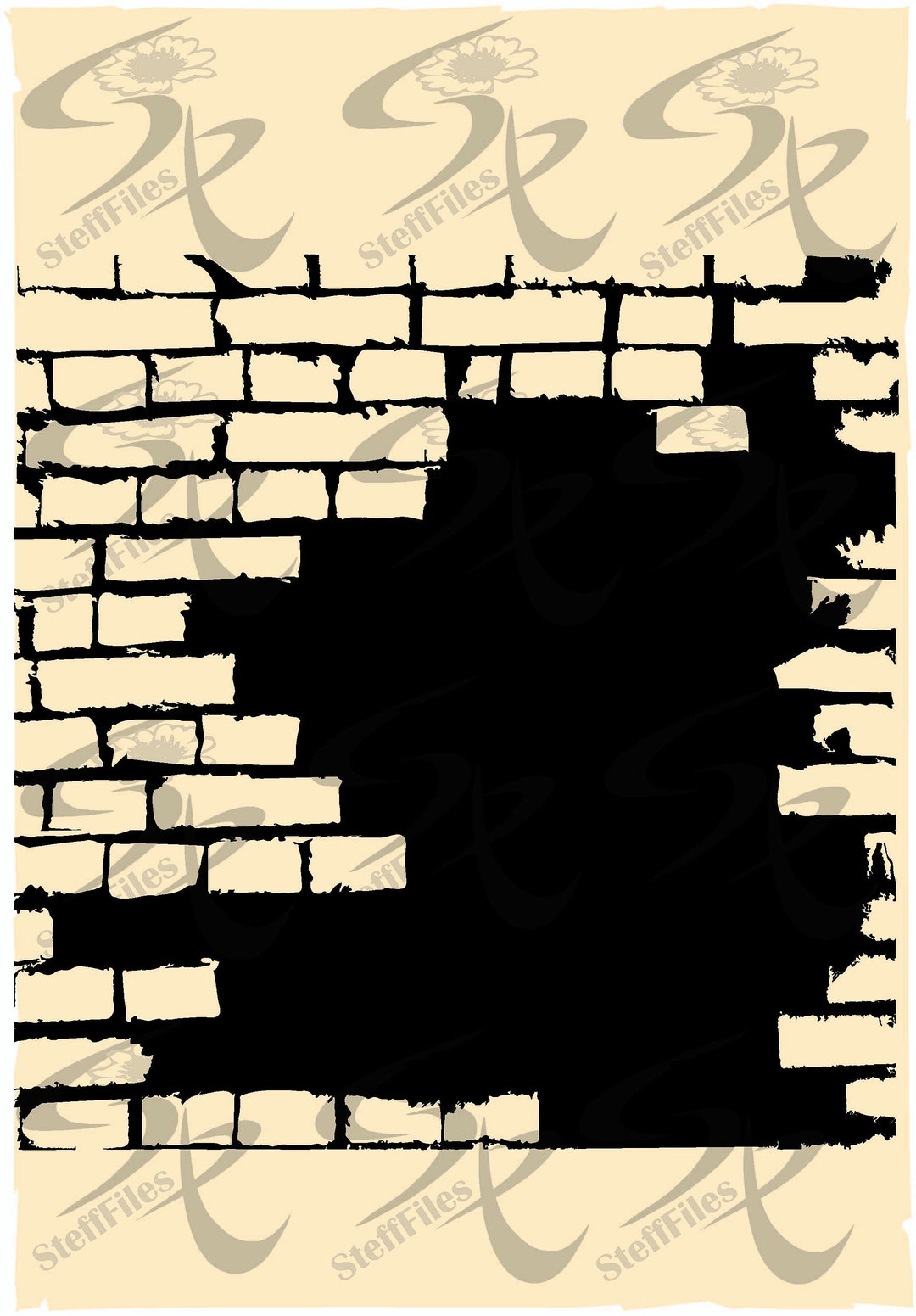 Vector BRICK WALL, a Broken Brick Wall, Clipart,svg,dxf,ai,png, Eps,jpg ...