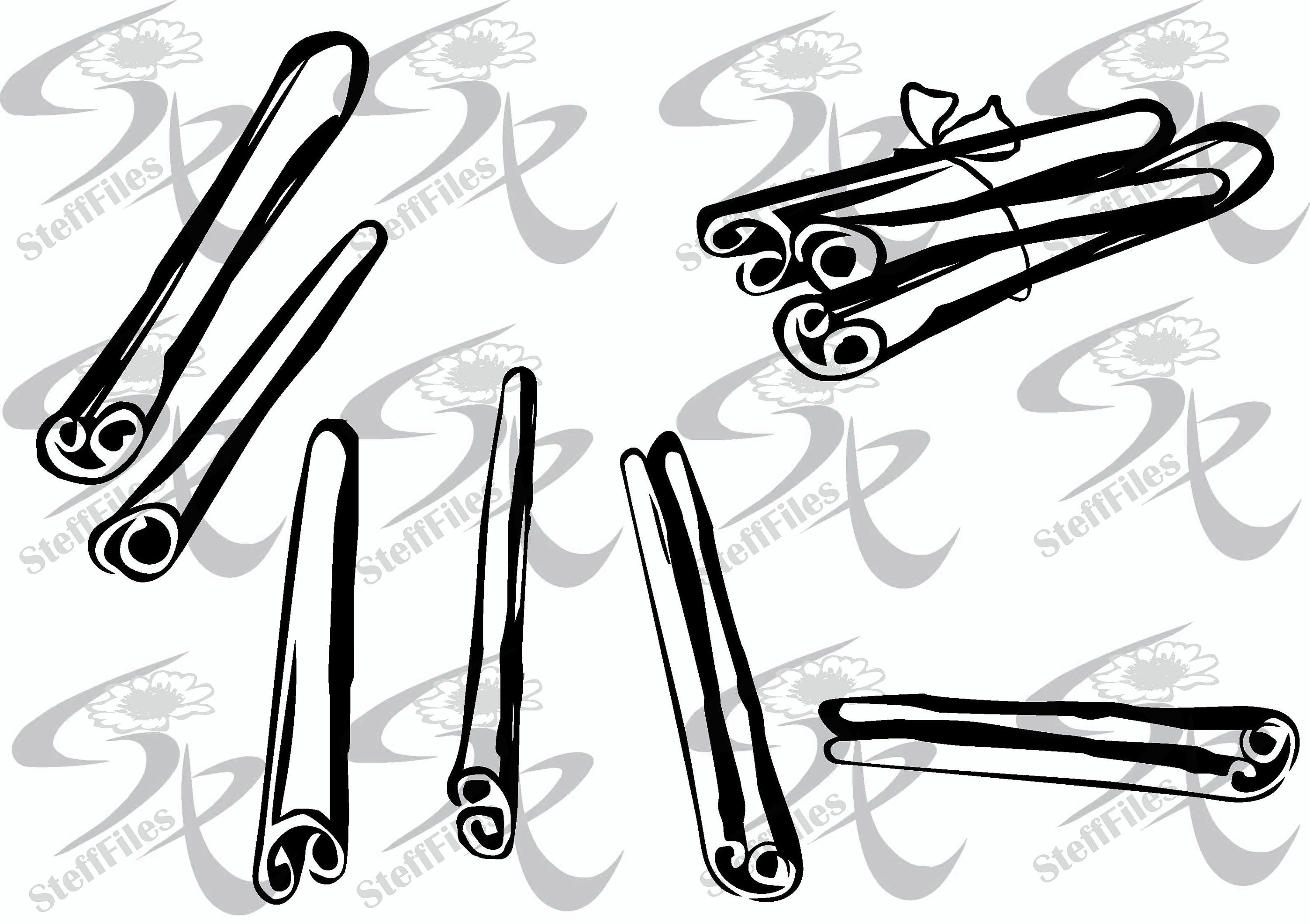Cinnamon svg dxf sethand drawnillustrationai | Etsy