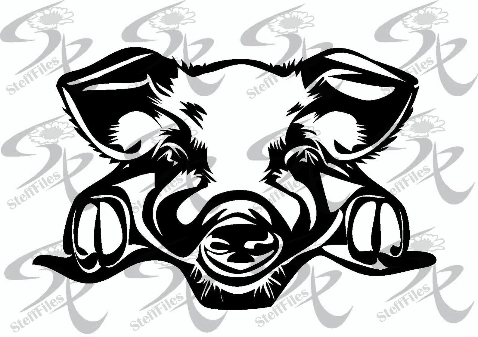 Vector PIG SVG DXF Animal Art Print Ai Png Eps Jpg - Etsy