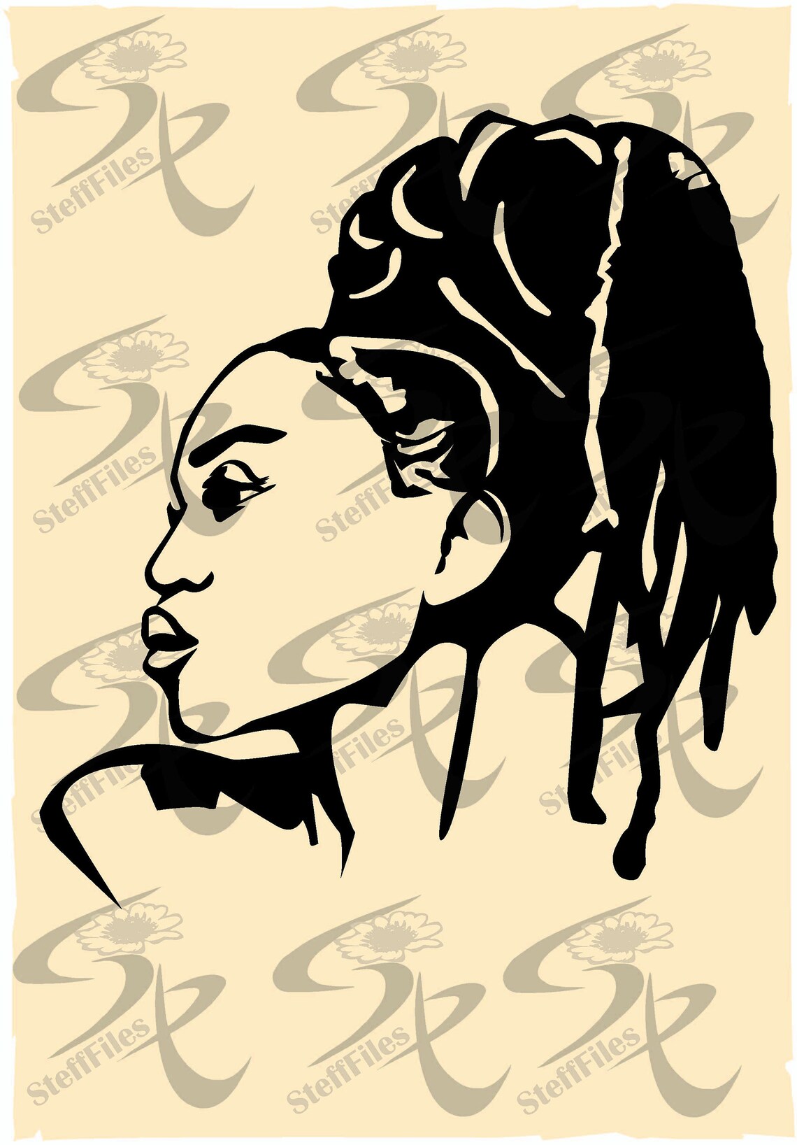 Vector Black Woman Princess Queen Hair Beautiful African | Etsy