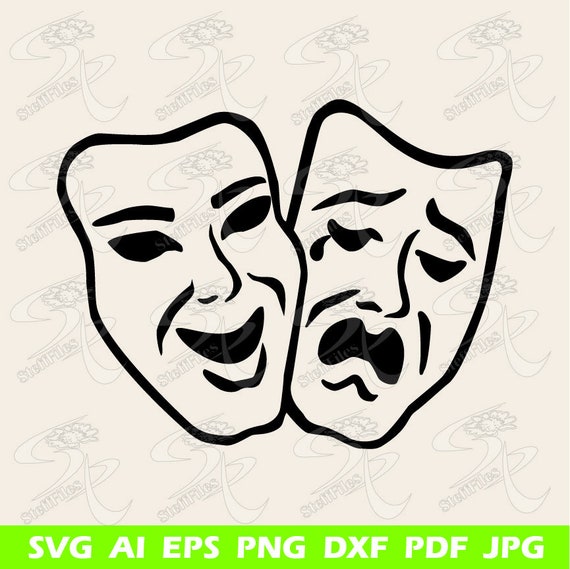 Theater Masks Drawings