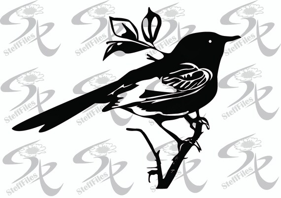 VOGEL SVG Vogel auf Ast dxf ai png eps jpg Silhouette - Etsy Schweiz