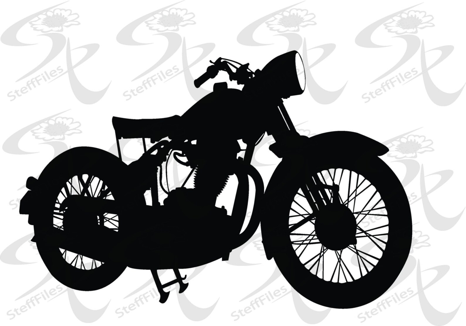 Montaje de moto SVG DXF ai png eps jpg Silueta - Etsy España