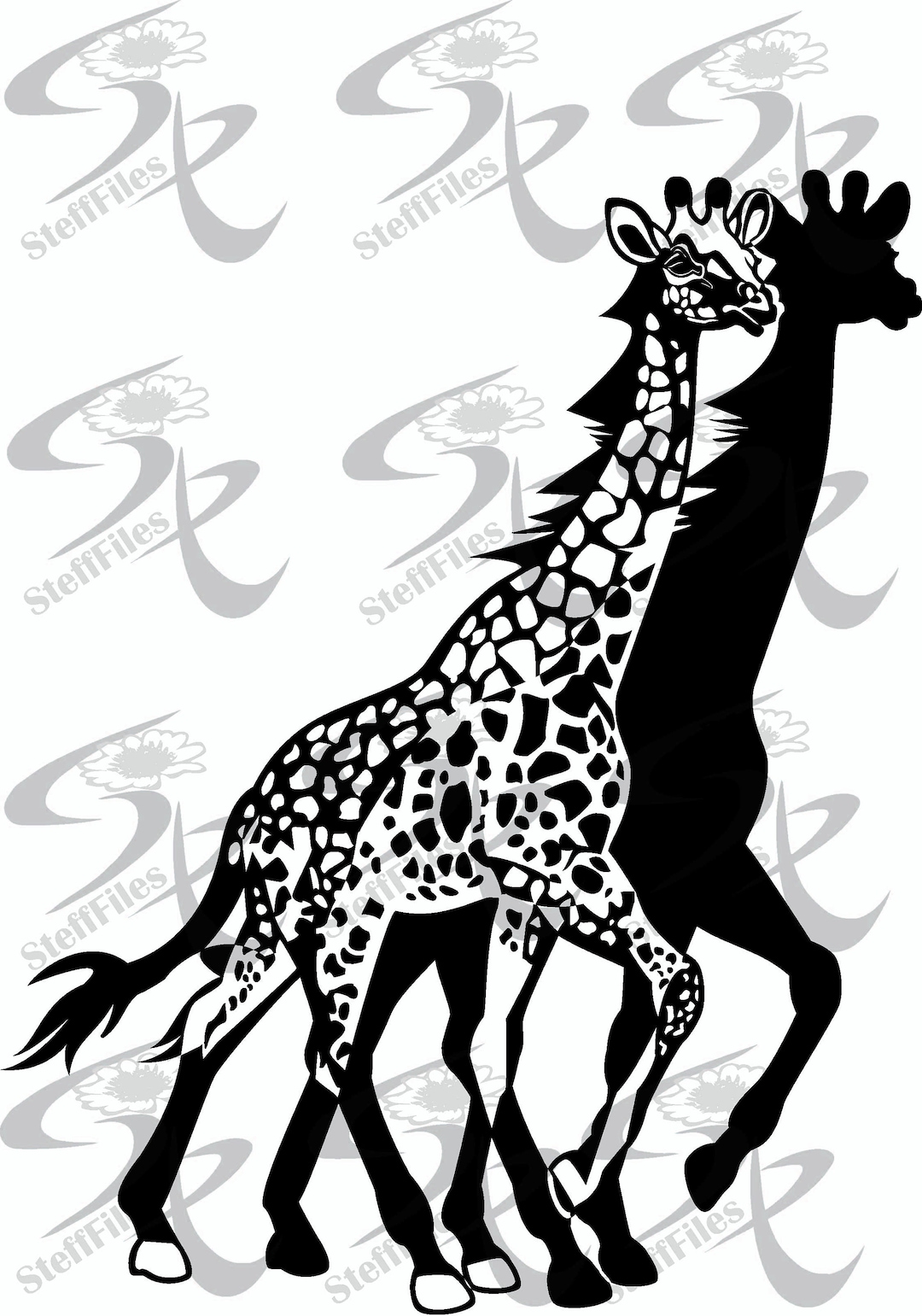 JIRAFA SVG ANIMALES, ai, svg, dxf, png, eps, jpg Descargar, Silueta ...