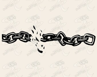 Vector BROKEN CHAINS, AI, Eps, Svg, Dxf, Pdf, Png, Jpg Download ...