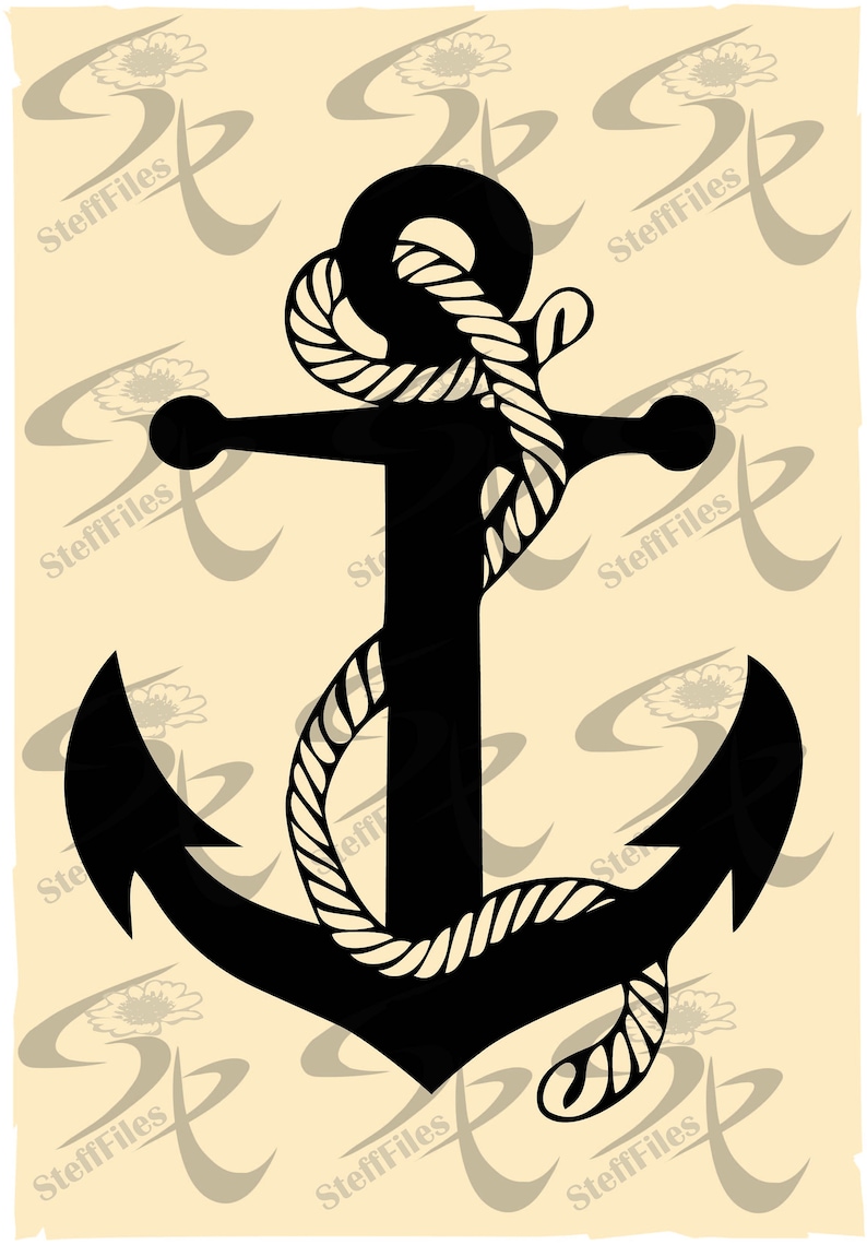 ANCHOR Whit Rope SVG DXF Clipart Ai Png Eps Jpg Art | Etsy