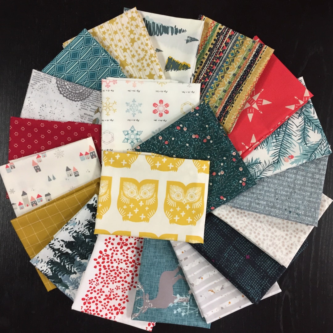 Last Fat Eight Bundle Curated Christmas Fabric Bundle Art Gallery ...