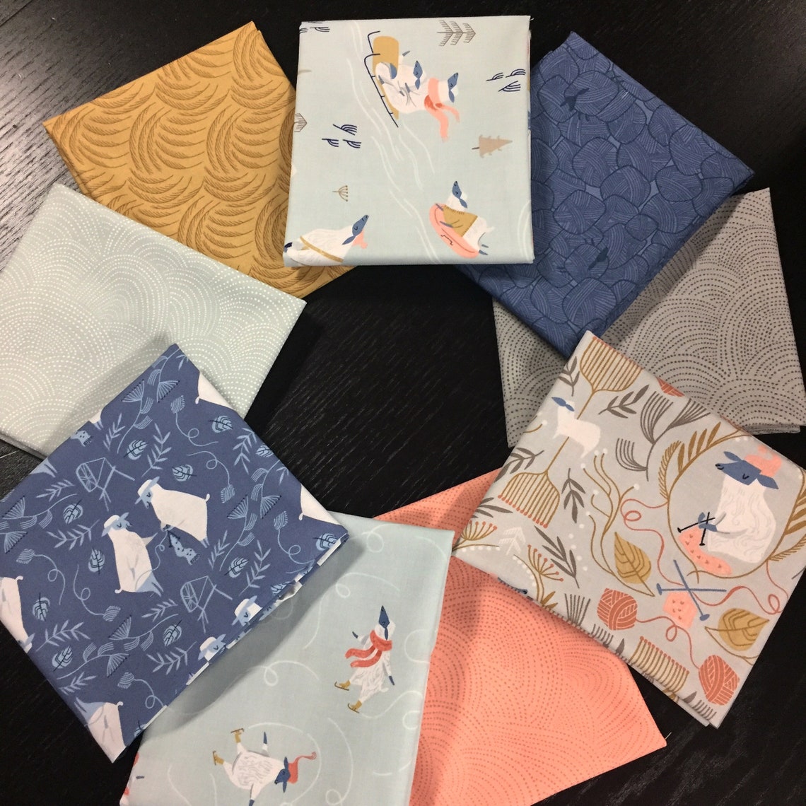 Skaters in Misty Sheepish Fabric Collection Rae Ritchie - Etsy