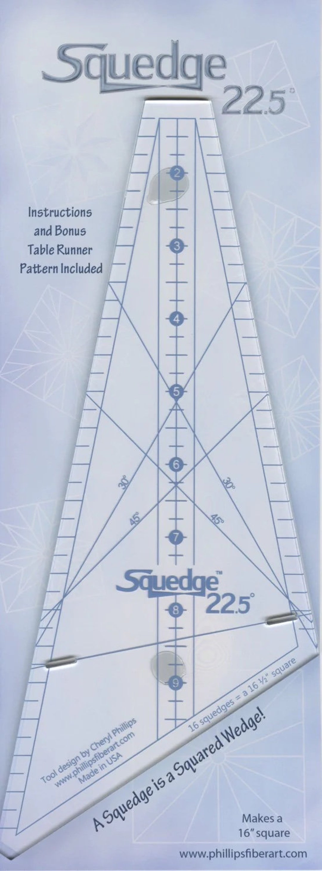 Squedge 22.5 Ruler by Phillips Fiber Art - Etsy