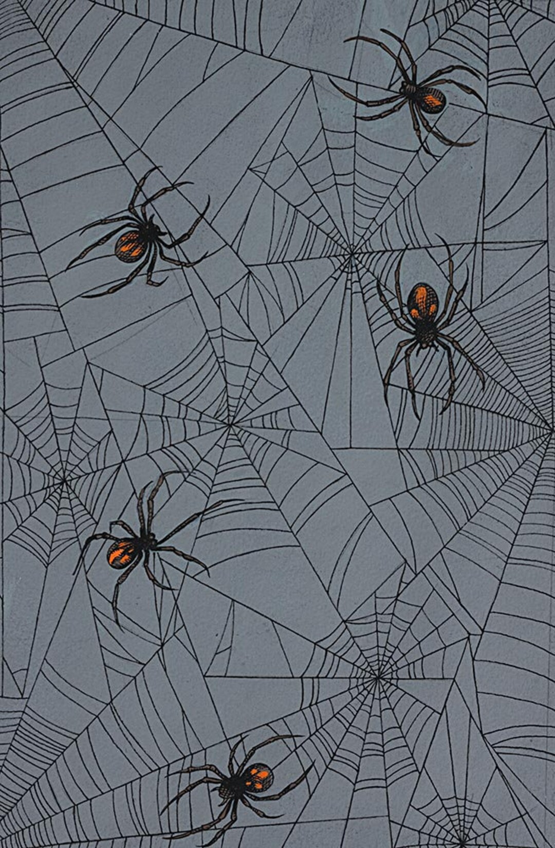 Tangled Web in Charcoal Haunted House Fabric Collection - Etsy