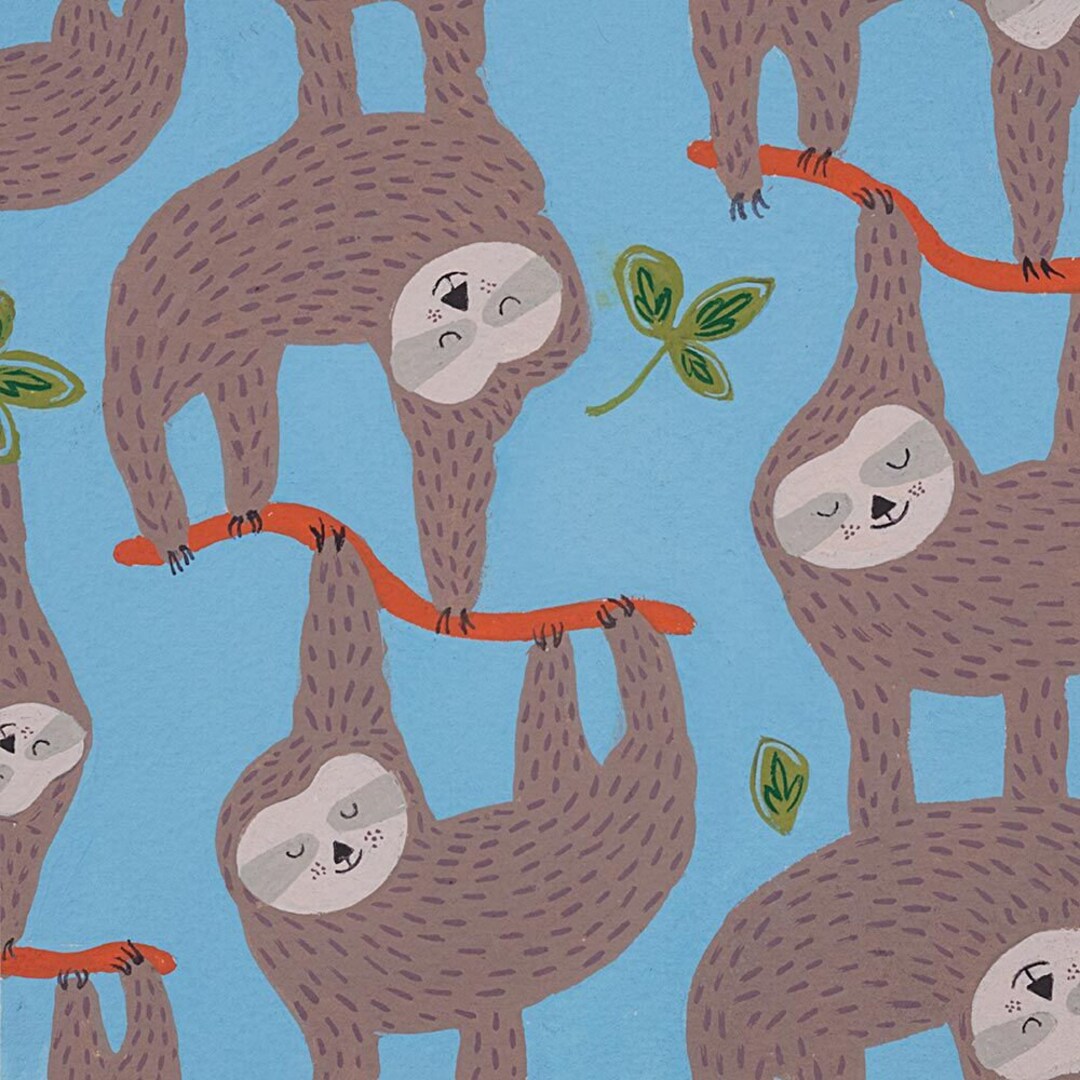 Sleepy Sloth in Sky Blue Monkey's Bizness Alexander - Etsy