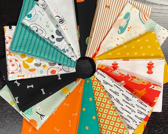 Last Fat Eights Bundle of DOGS! Curated Dog Fabric Bundle - Featuring ...