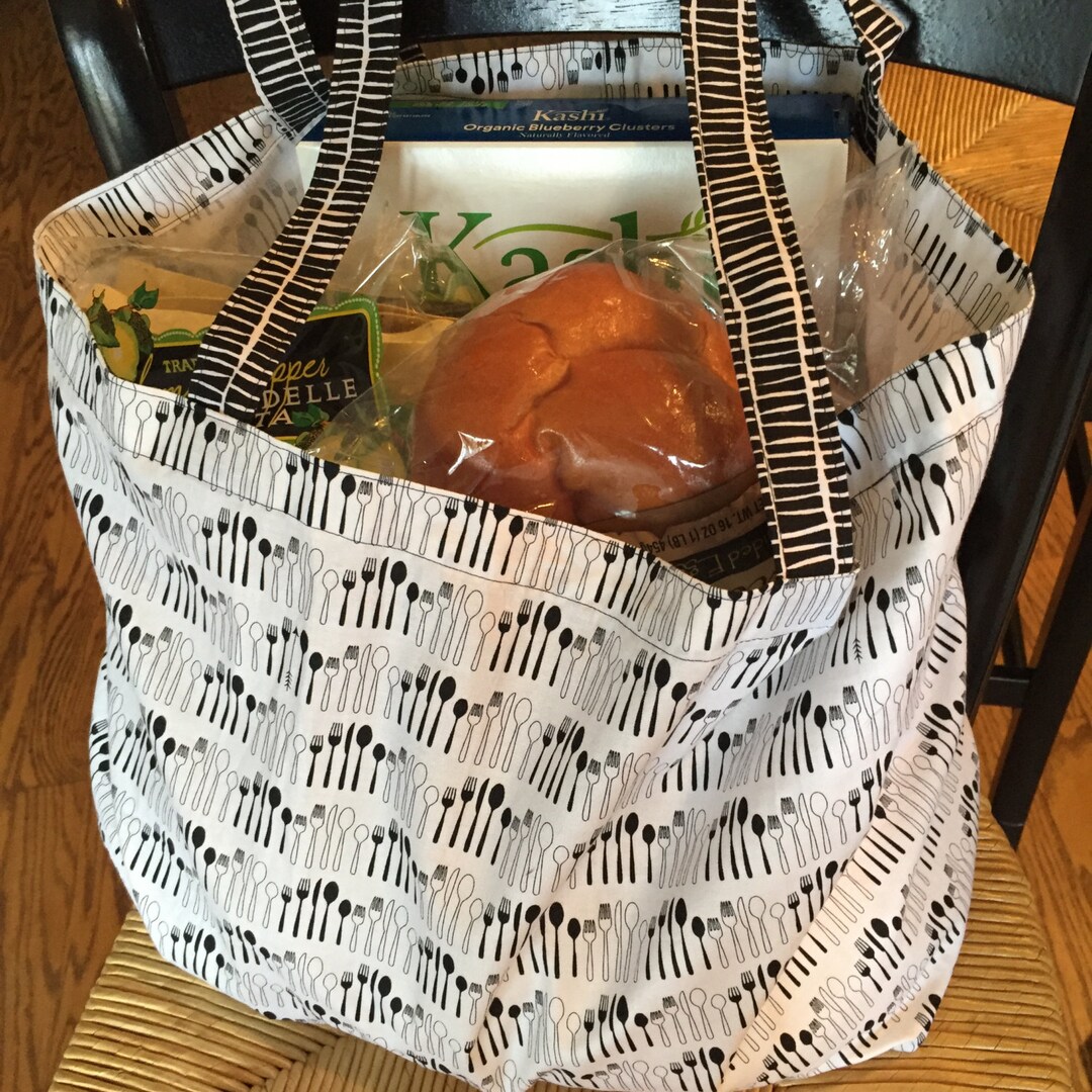 Bag Pattern Washable, Reusable Bag With Storage Pouch use, Stash ...