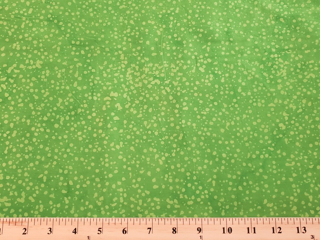 Batik Textiles Green on Green Batik Fabric, 100% Cotton Fabric by the ...