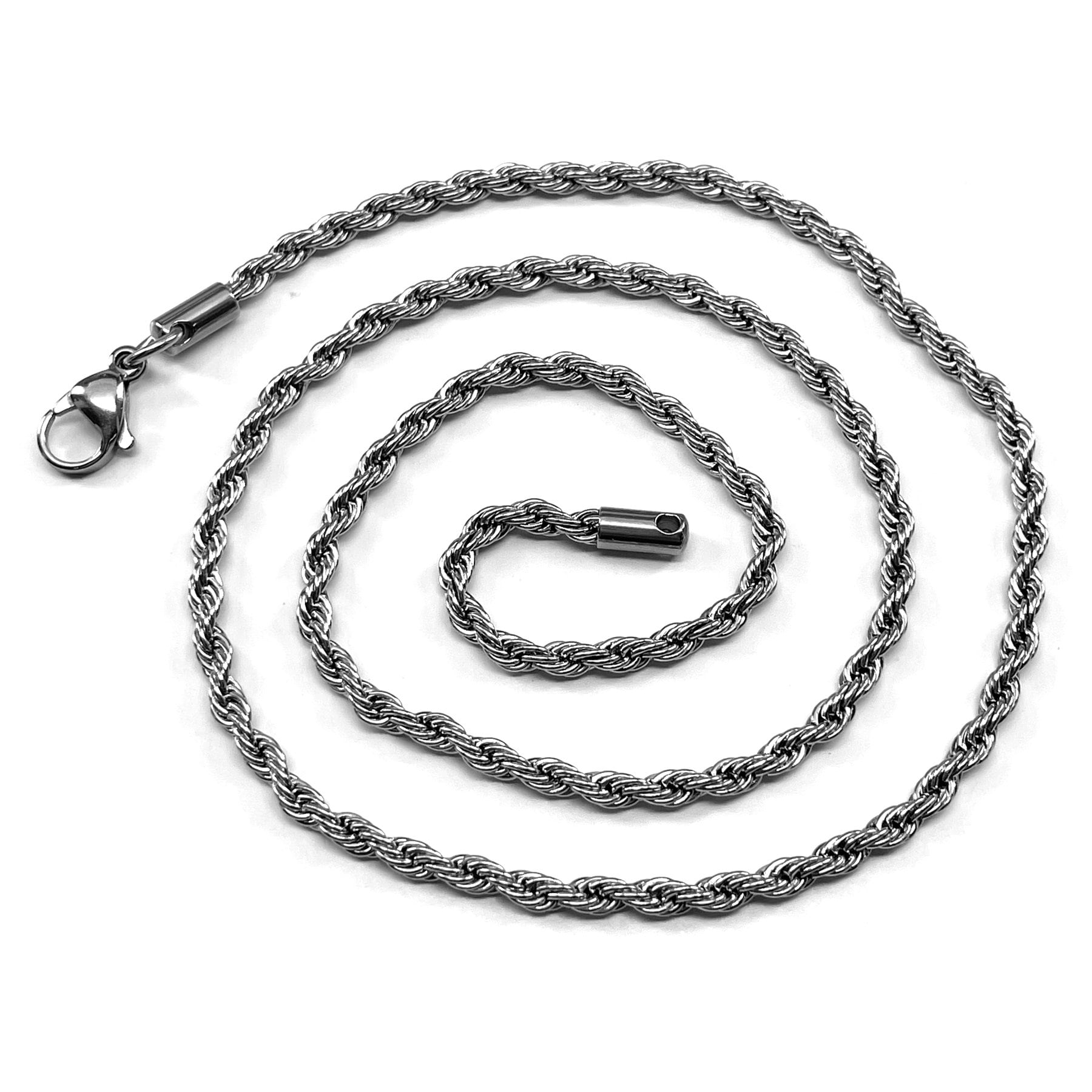 Cross Antique Silver Finish With Wood Inlay Rope Chain (nwcropech) - Etsy