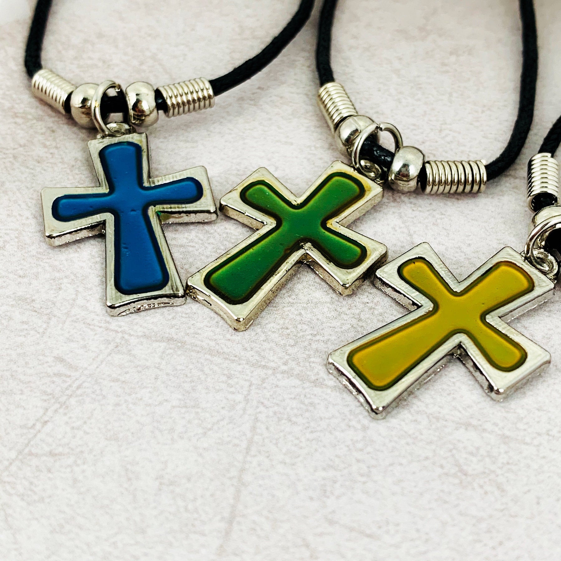 Mood Necklace - Color Changing Cross (w-lc92) Heat Color Change - Etsy