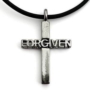 Forgiven Cross (tsfgn) Gunmetal Finish Necklace - Etsy