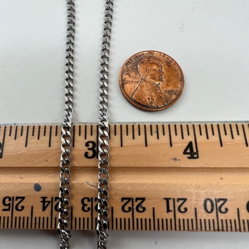 Stainless Steel Curb Chain Necklace - Etsy