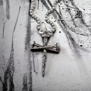Rustic Nail Cross Necklace (c8bc) - Etsy