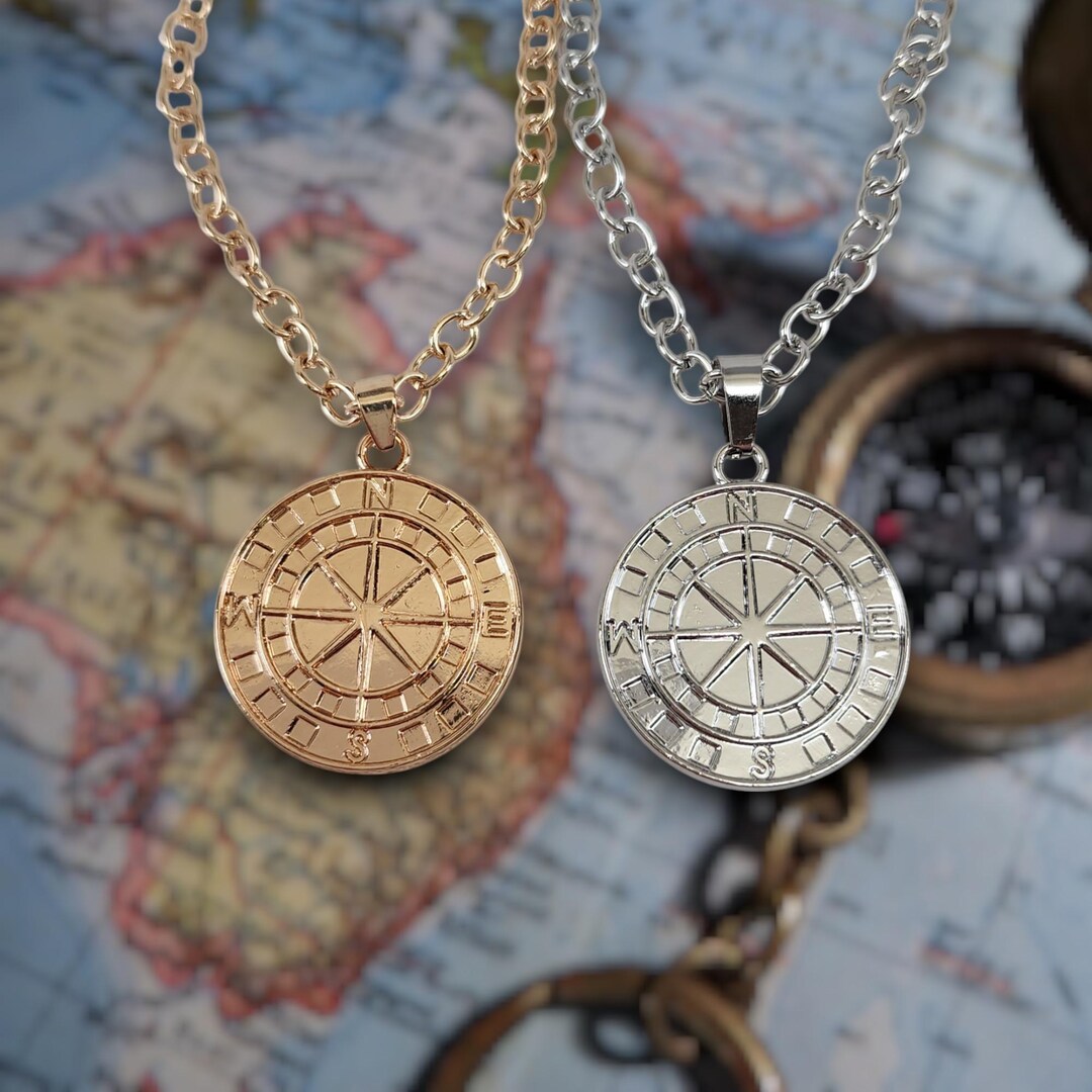 Compass Cross on Curb Chain (cp-chain) - Etsy