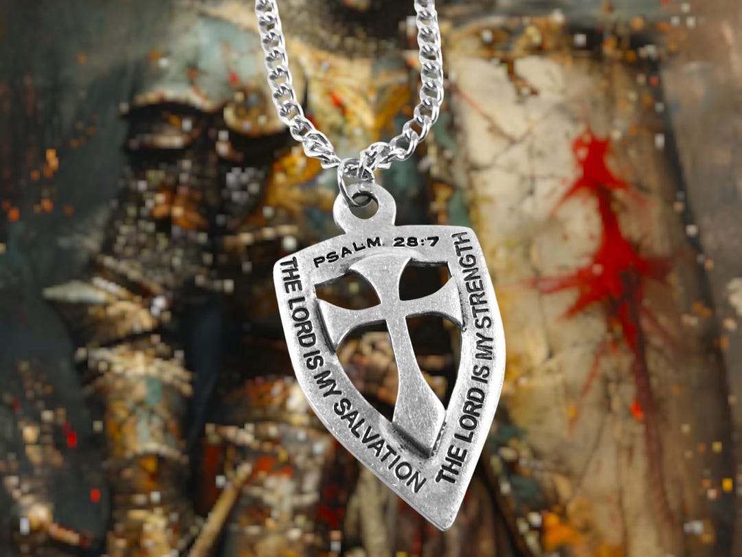 Cross Shield Necklace on Chain (aa6chain) - Etsy