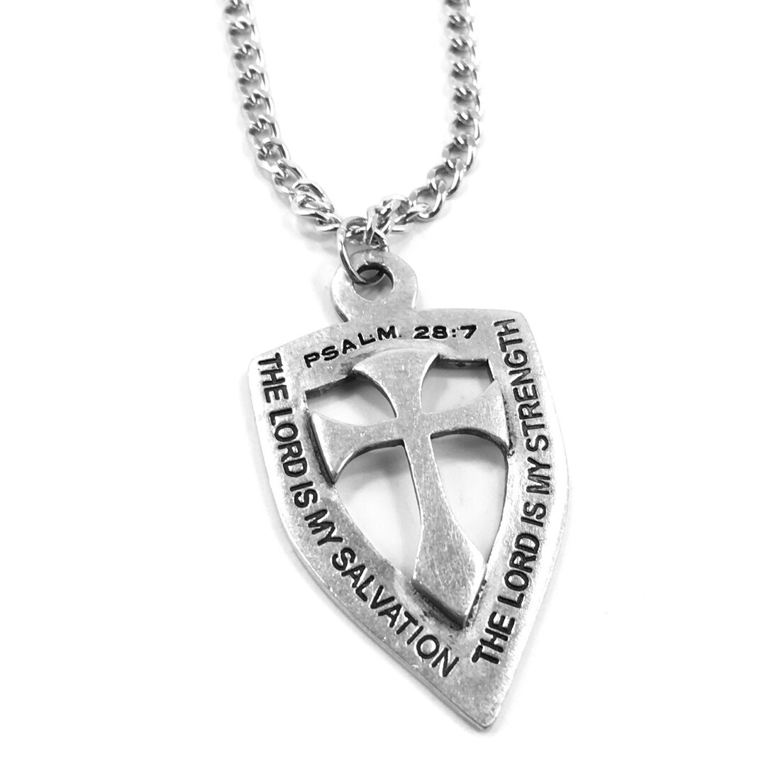 Cross Shield Necklace on Chain aa6chain - Etsy