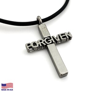 Forgiven Cross (tsfgn) Gunmetal Finish Necklace - Etsy