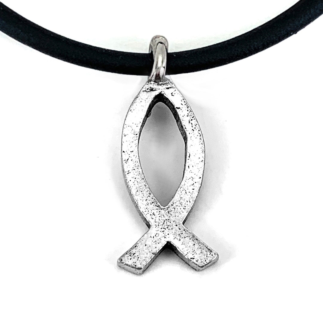Jesus Ichthus Fish Finishes Necklace b6finishes - Etsy