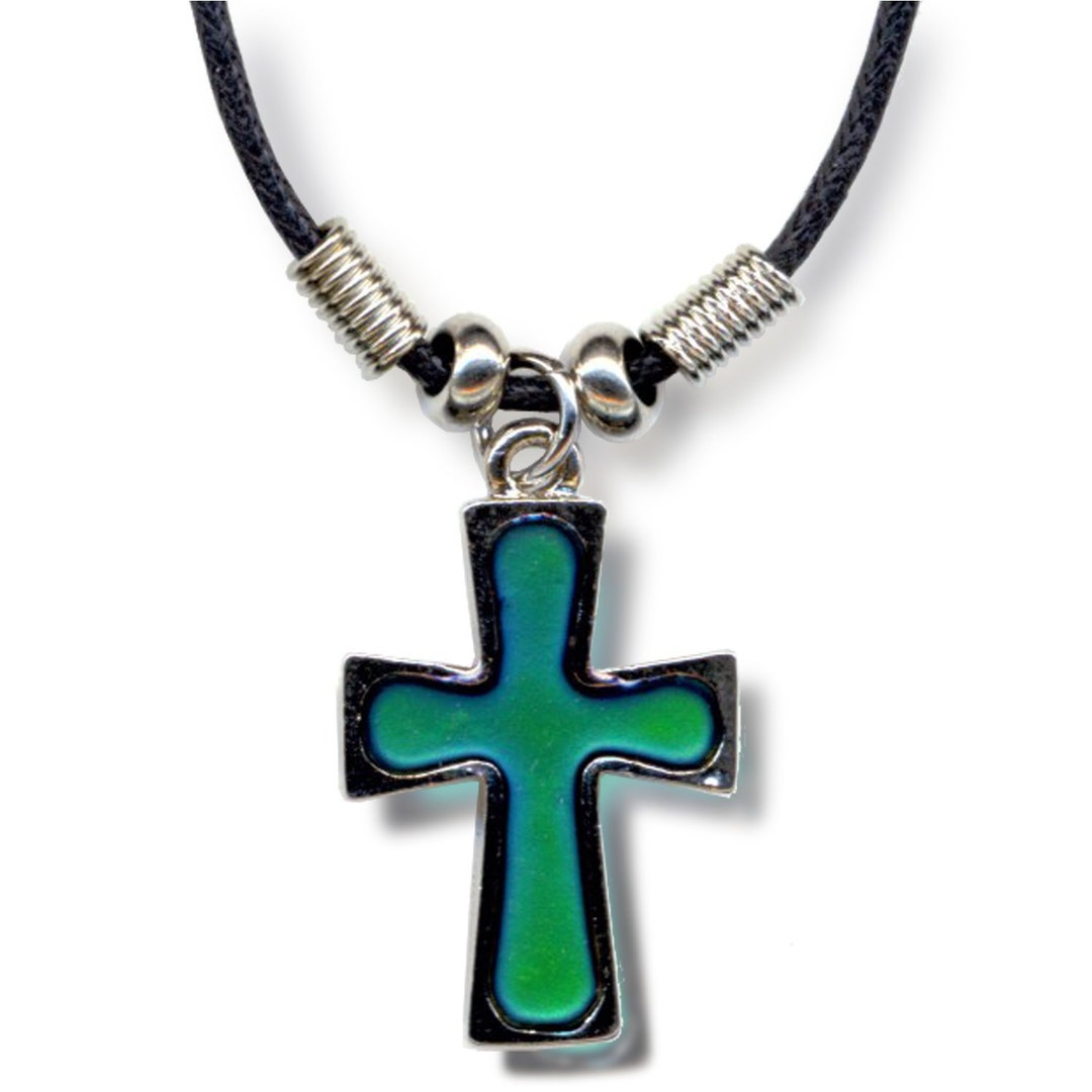 Mood Necklace - Color Changing Cross (w-lc92) Heat Color Change - Etsy