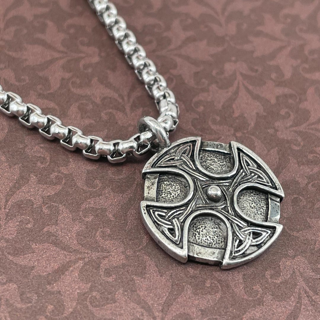 Celtic Cross Trinity Shield Necklace on Heavy Chain (c262hvch) - Etsy
