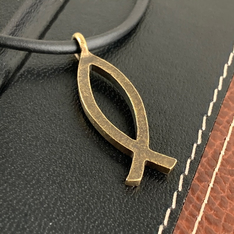 Jesus Ichthus Fish Finishes Necklace (b6finishes) - Etsy