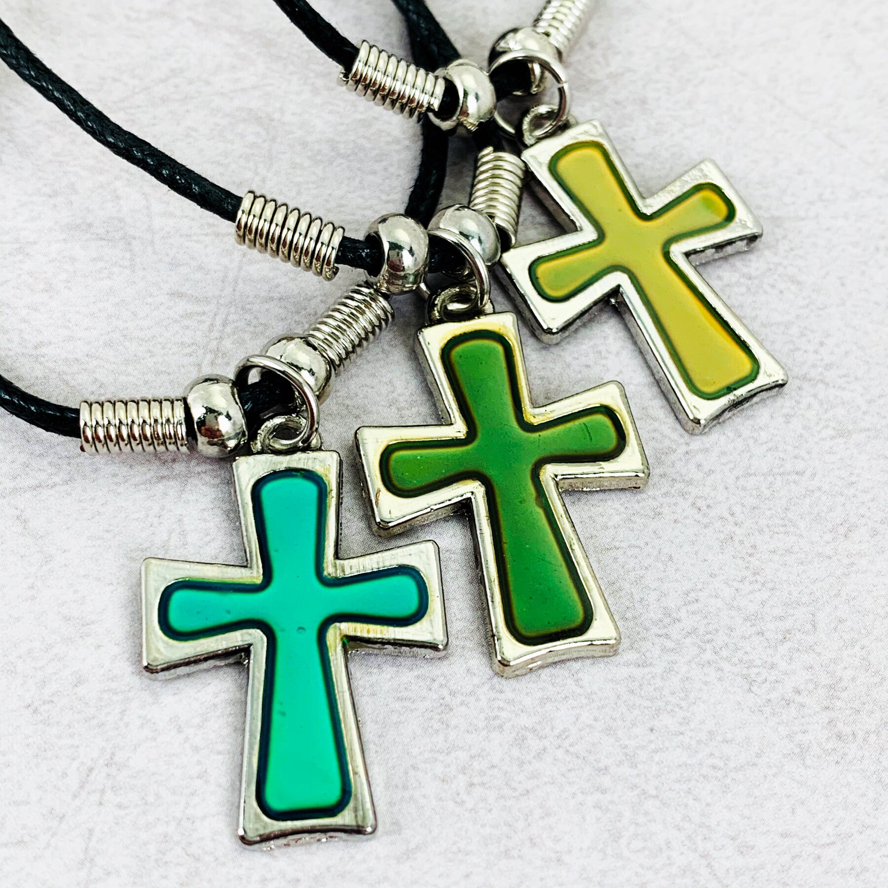 Mood Necklace - Color Changing Cross (w-lc92) Heat Color Change - Etsy