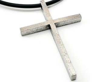 Rubber Cross Necklace - Etsy