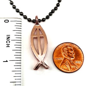 Cross Jesus Ichthus Fish Shiny Copper Finish Dark Ball Chain - Etsy