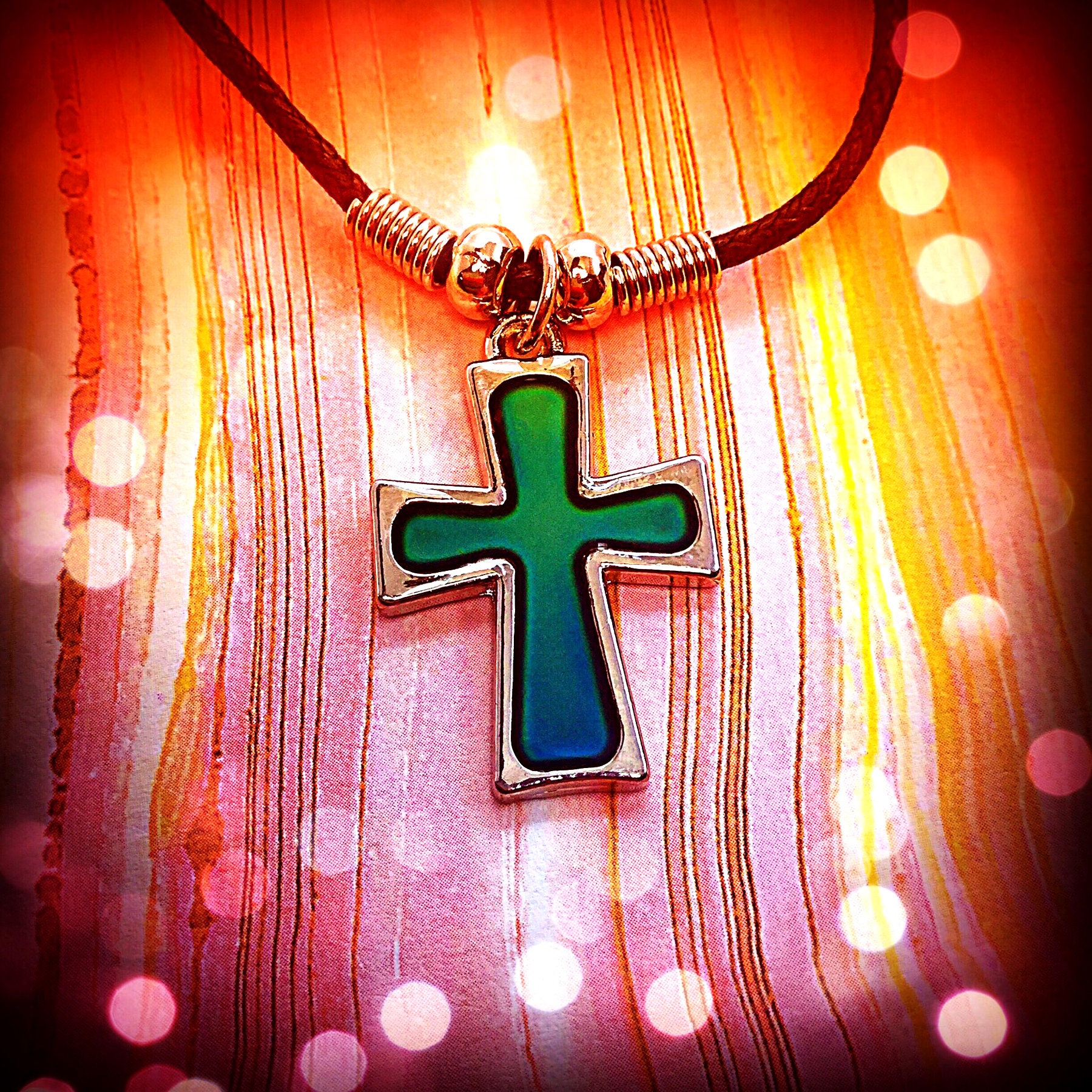 Mood Necklace - Color Changing Cross (w-lc92) Heat Color Change - Etsy