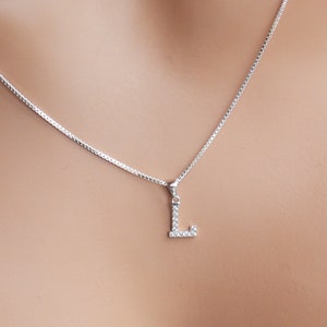 Initial L Necklace Letter L Letter L Necklace Monogram L | Etsy