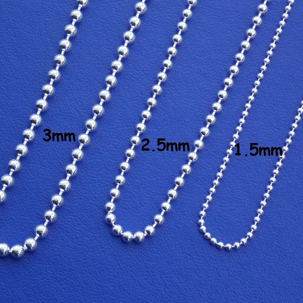 Silver Ball Chain - Etsy