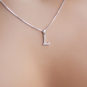 Initial L Necklace Letter L Letter L Necklace Monogram L - Etsy