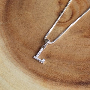 Initial L Necklace Letter L Letter L Necklace Monogram L - Etsy