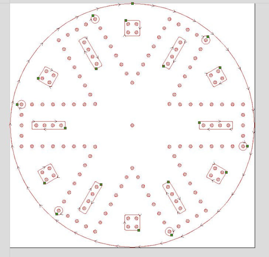 4 & 6 Player Carbles Board 18" and 24" Diameter Extension Files for ...