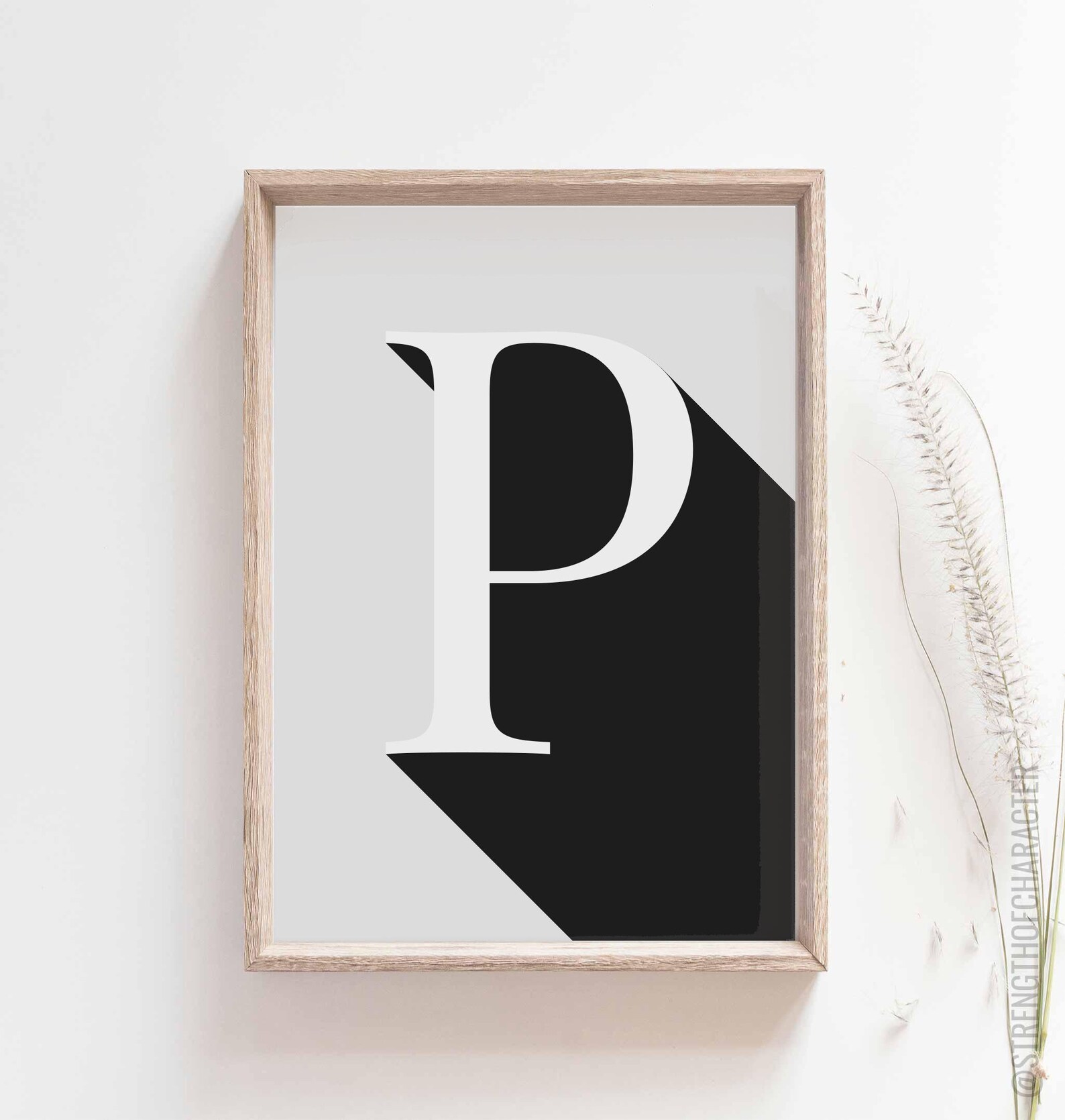 Letter P Print Letter P Wall Decor Letter P Wall Art Letter - Etsy