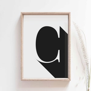 Letter C Print Letter C Wall Decor Letter C Wall Art Letter - Etsy