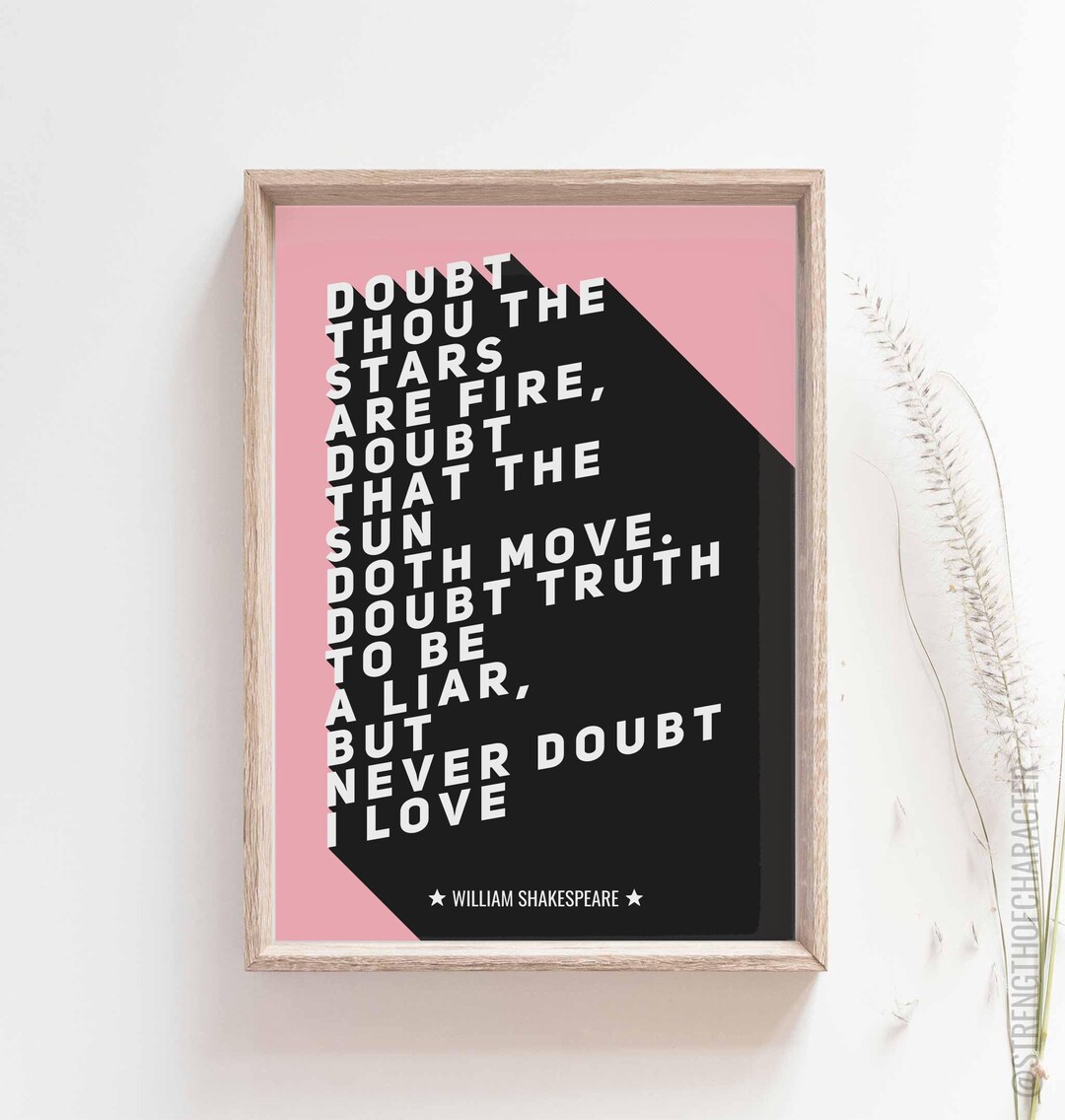 HAMLET Poster Shakespeare Poster Quote William Shakespeare - Etsy