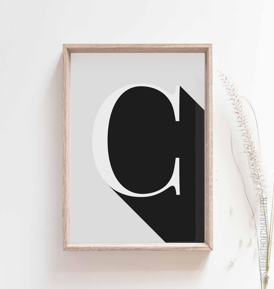 Letter C Print Letter C Wall Decor Letter C Wall Art Letter - Etsy