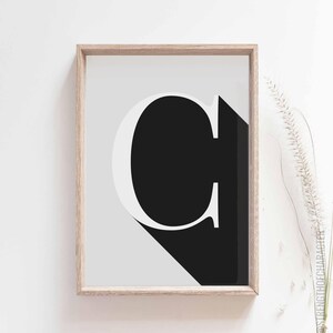 Letter C Print Letter C Wall Decor Letter C Wall Art Letter - Etsy