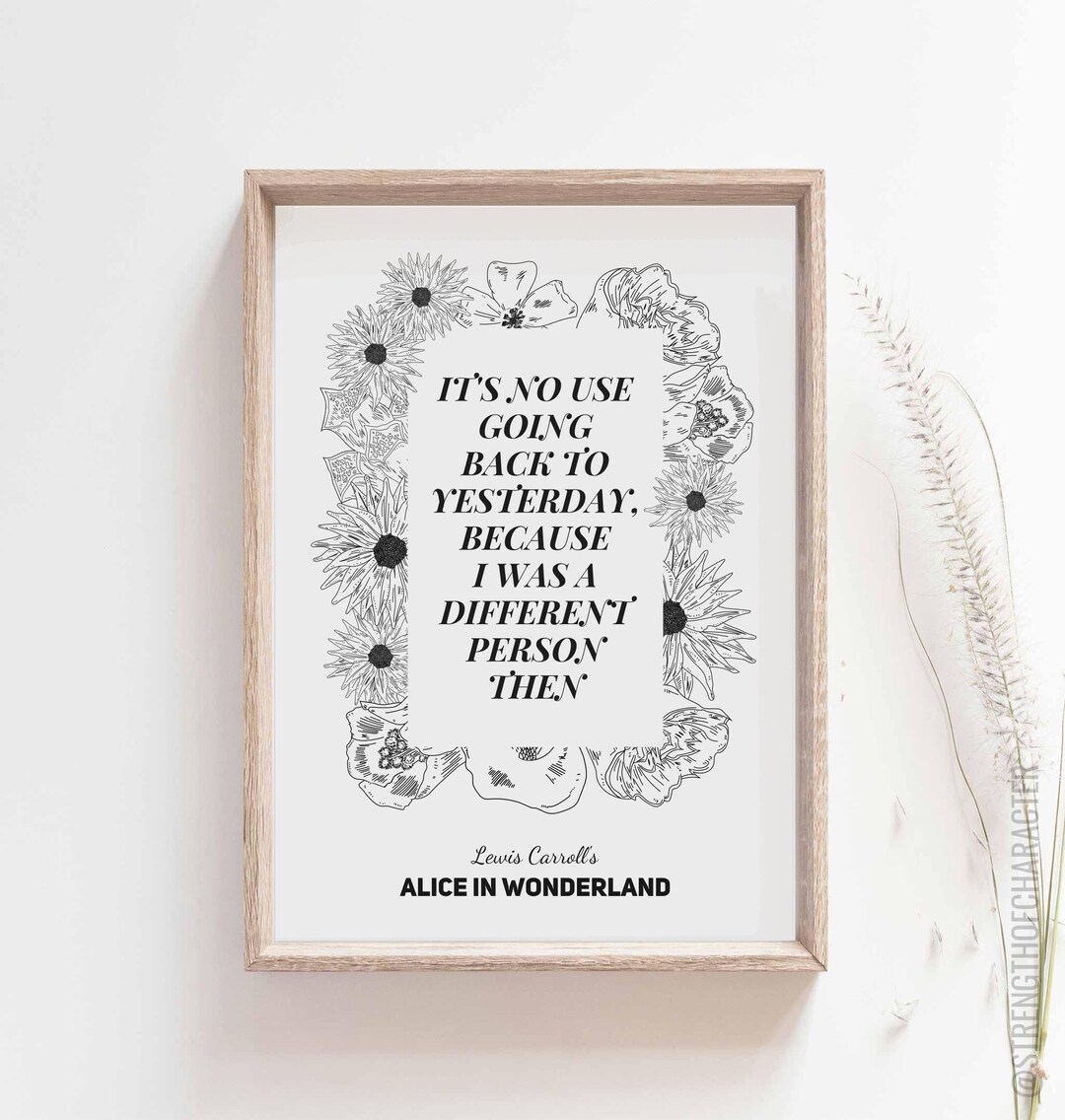 Lewis Carroll Quote Book Quotes Literary Prints Literary - Etsy