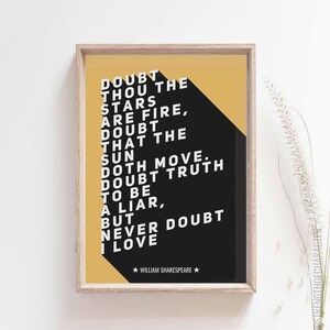 HAMLET Poster Shakespeare Poster Quote William Shakespeare - Etsy
