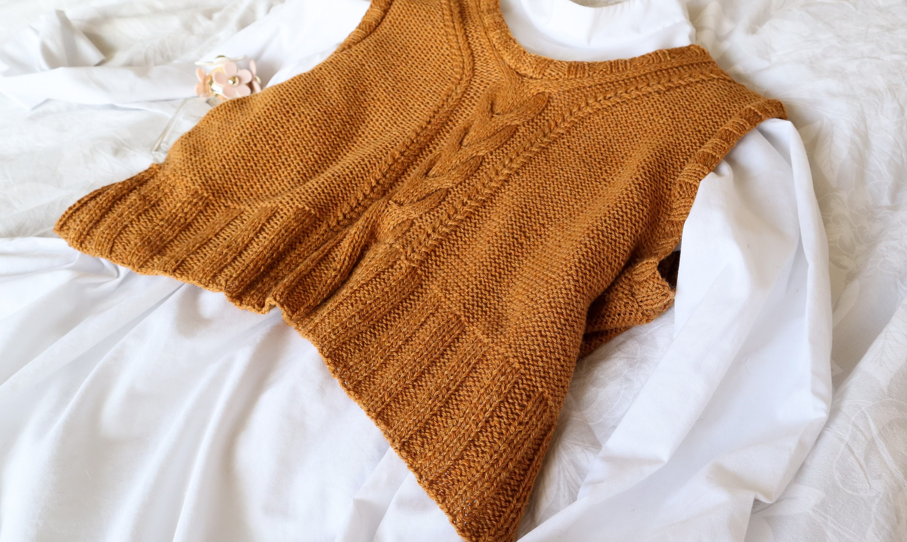 Knitting Pattern PDF. Knitted Vest Pattern. Cable Knit Vest. Ochre Fall ...